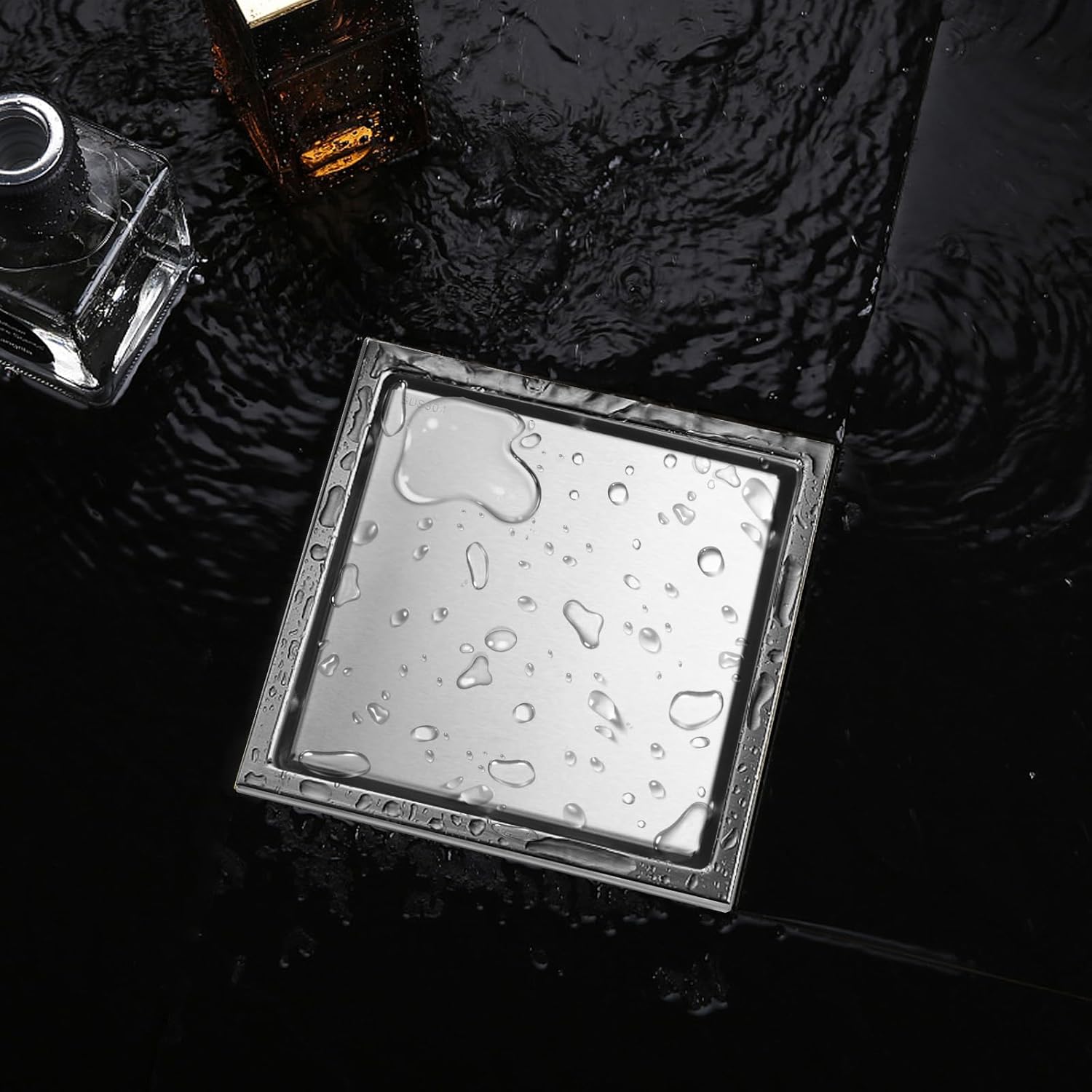 ARAUSK Duschablauf, 15,2 cm quadratischer Duschbodenablauf mit Flansch ...