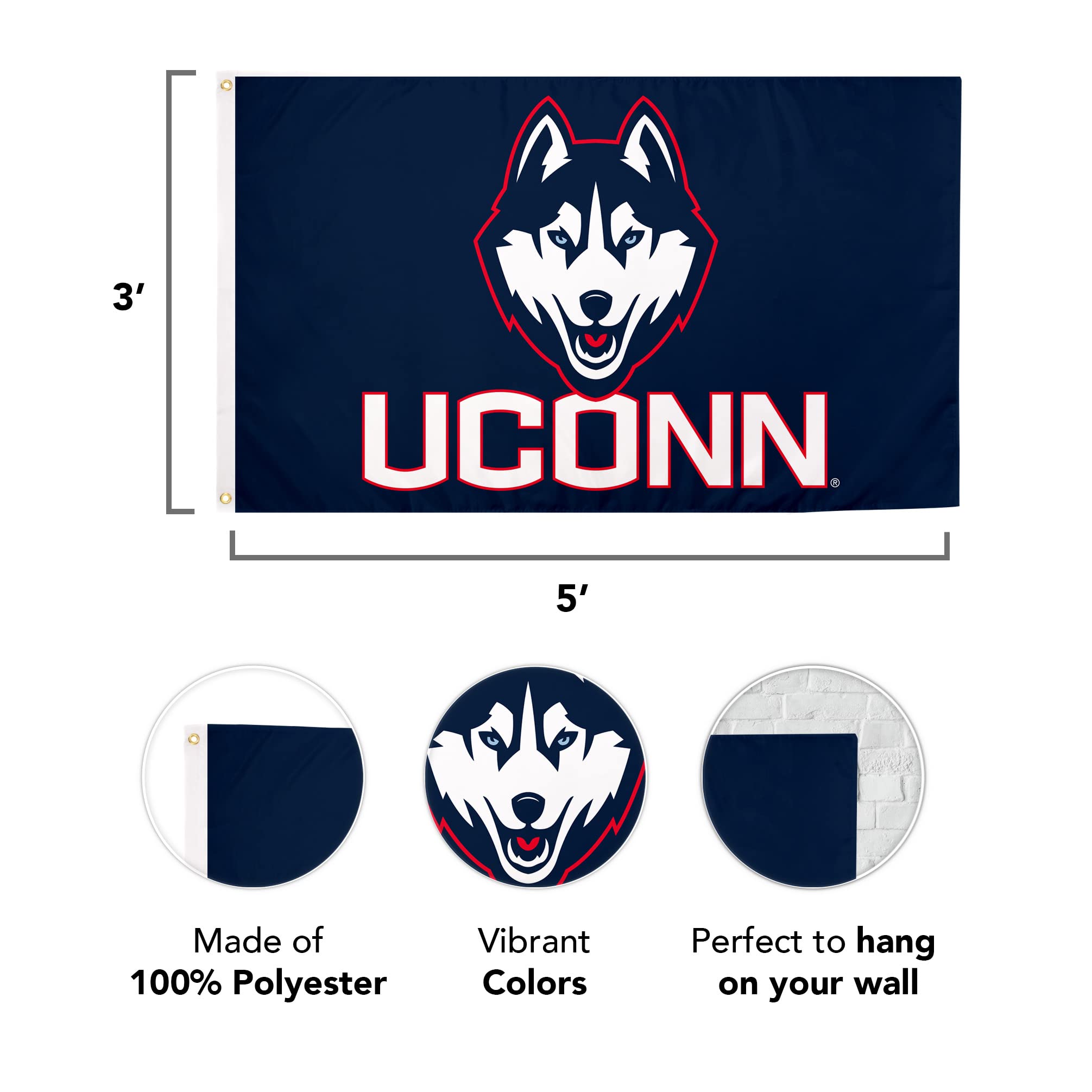 Uconn Logo UConn Huskies Basketball Back To Back NCAA Men's National