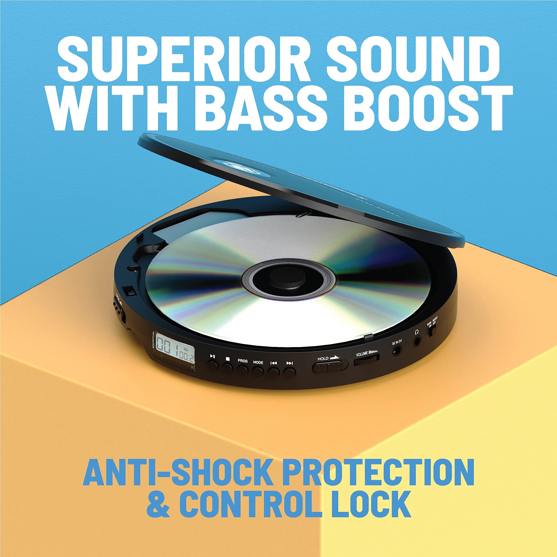 Oakcastle CD10 Personal Portable CD Player | Mains power or Battery ...