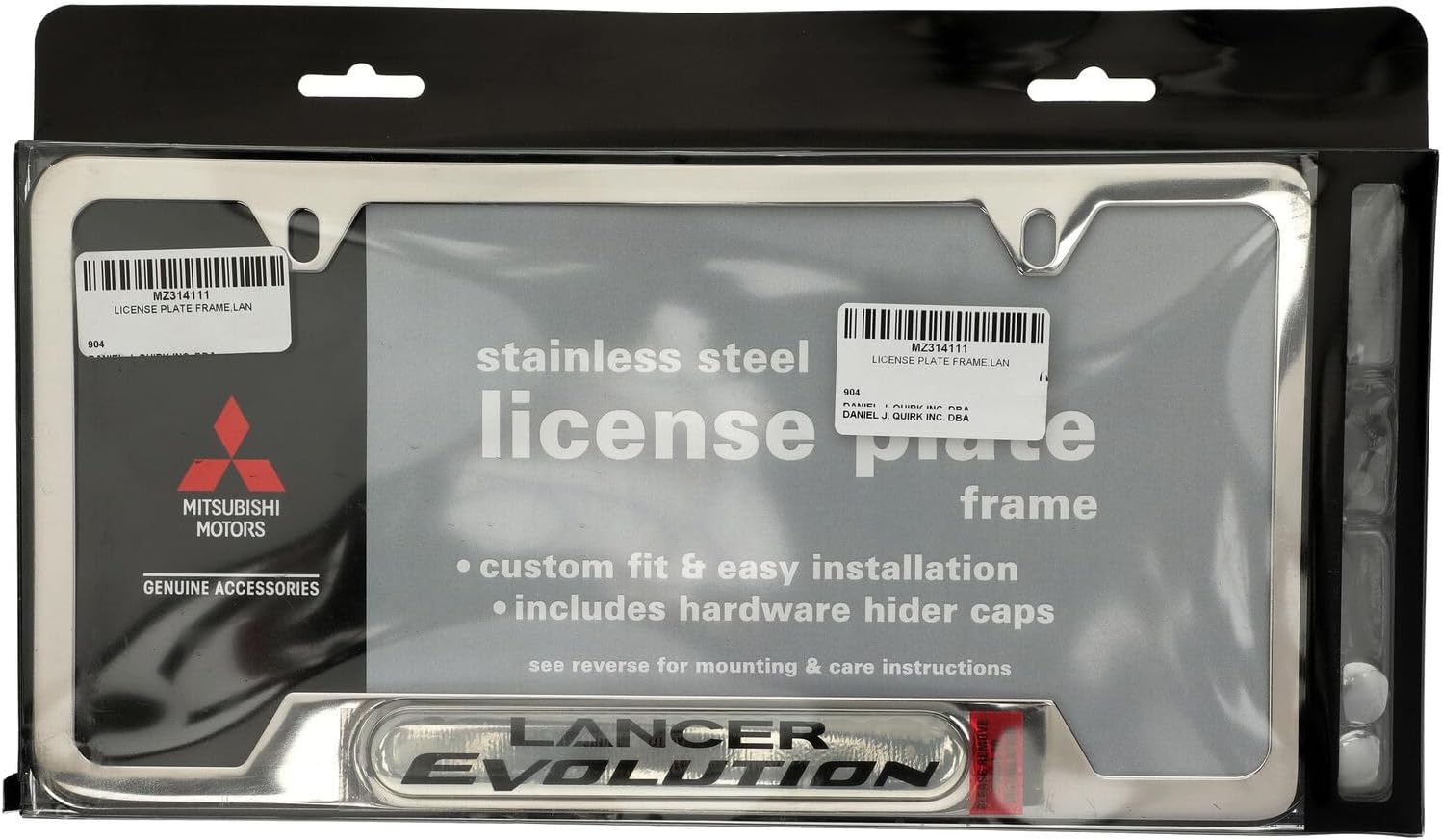 Amazon.com: Mitsubishi 2003-2012 Lancer Evolution License Plate Frame ...