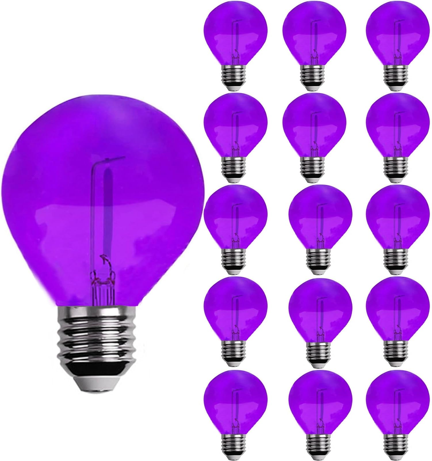 S14 Purple Replacement Light Bulbs 1W LED String Light Bulb Plastic ...