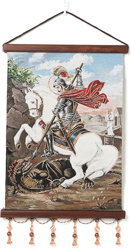Amazon.com: HZMAN Knight Templar Painting Retro Handmade Weave Wall Art ...