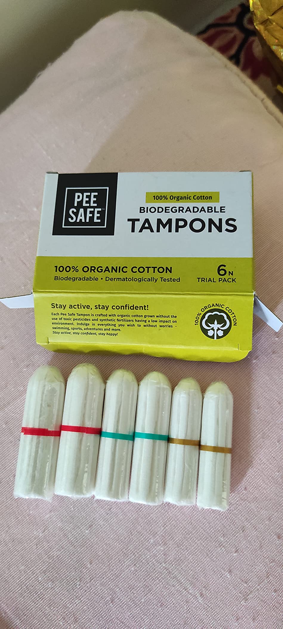 Buy Pee Safe 100% Organic Cotton, Biodegradable Tampons, Set Of 2 ...
