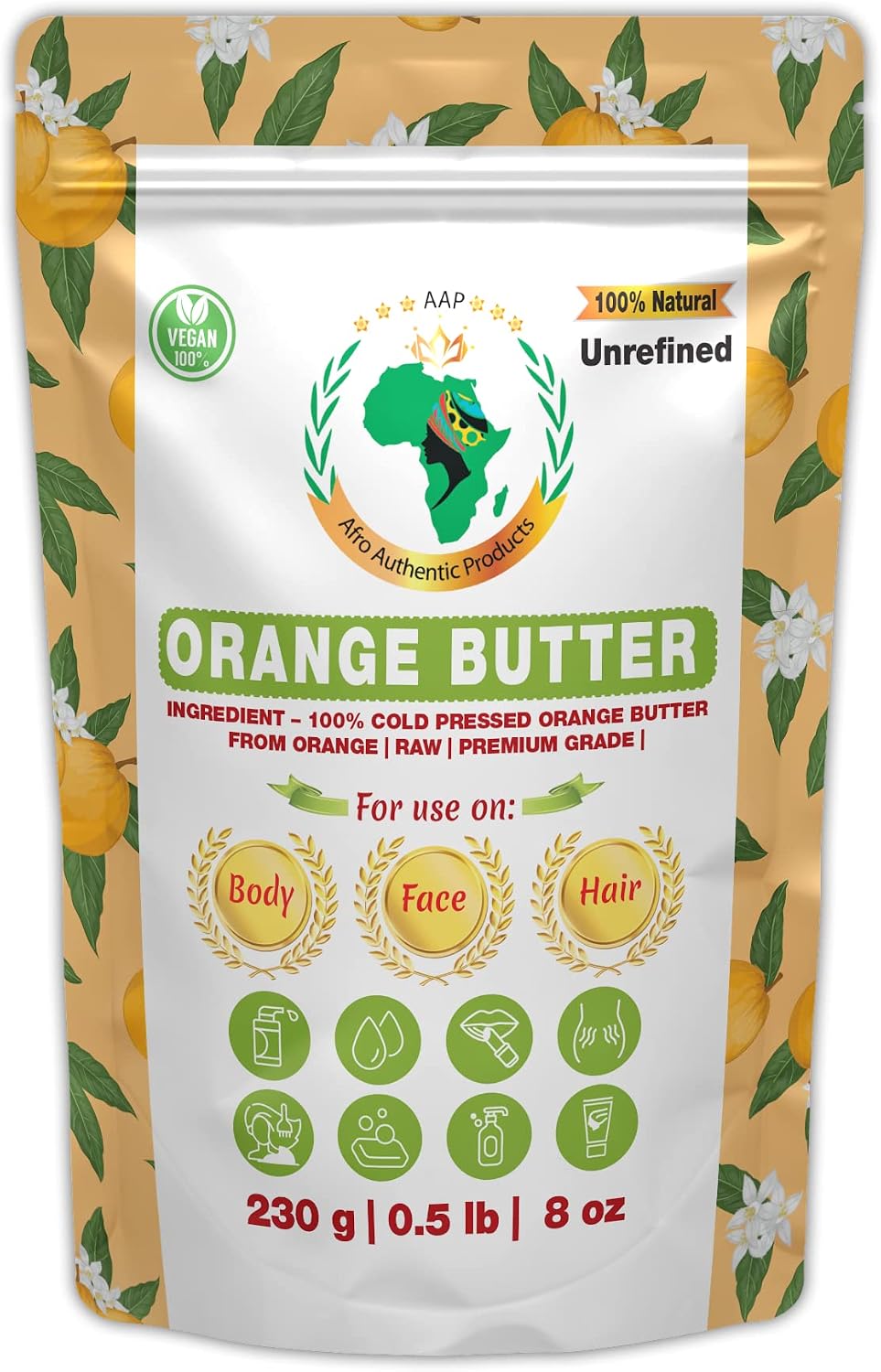 Authentic Raw Orange Butter | Butter | For DIY Face, Body, Hands ...