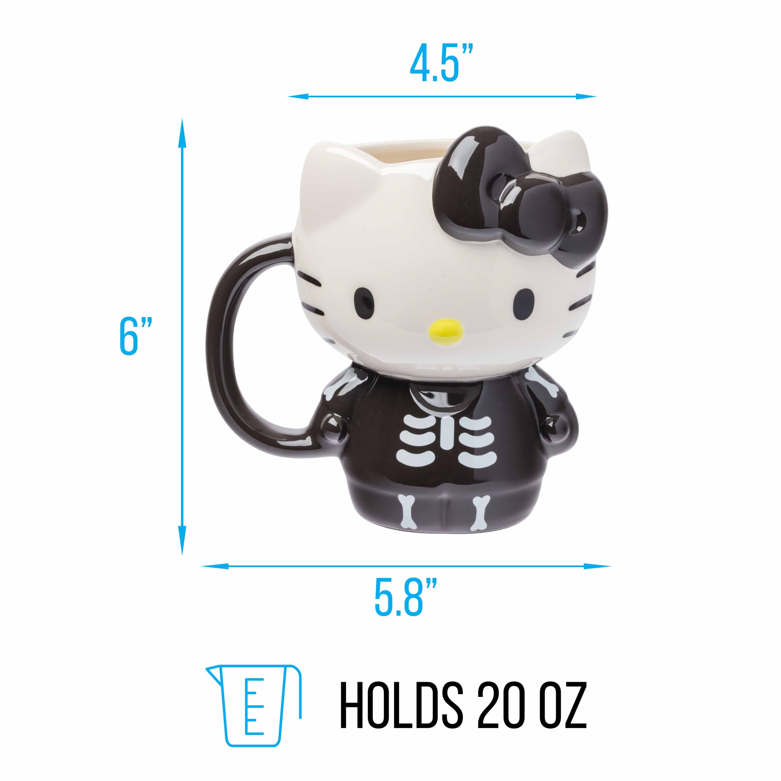 Snapklik.com : Silver Buffalo Sanrio Hello Kitty Halloween Skeleton ...