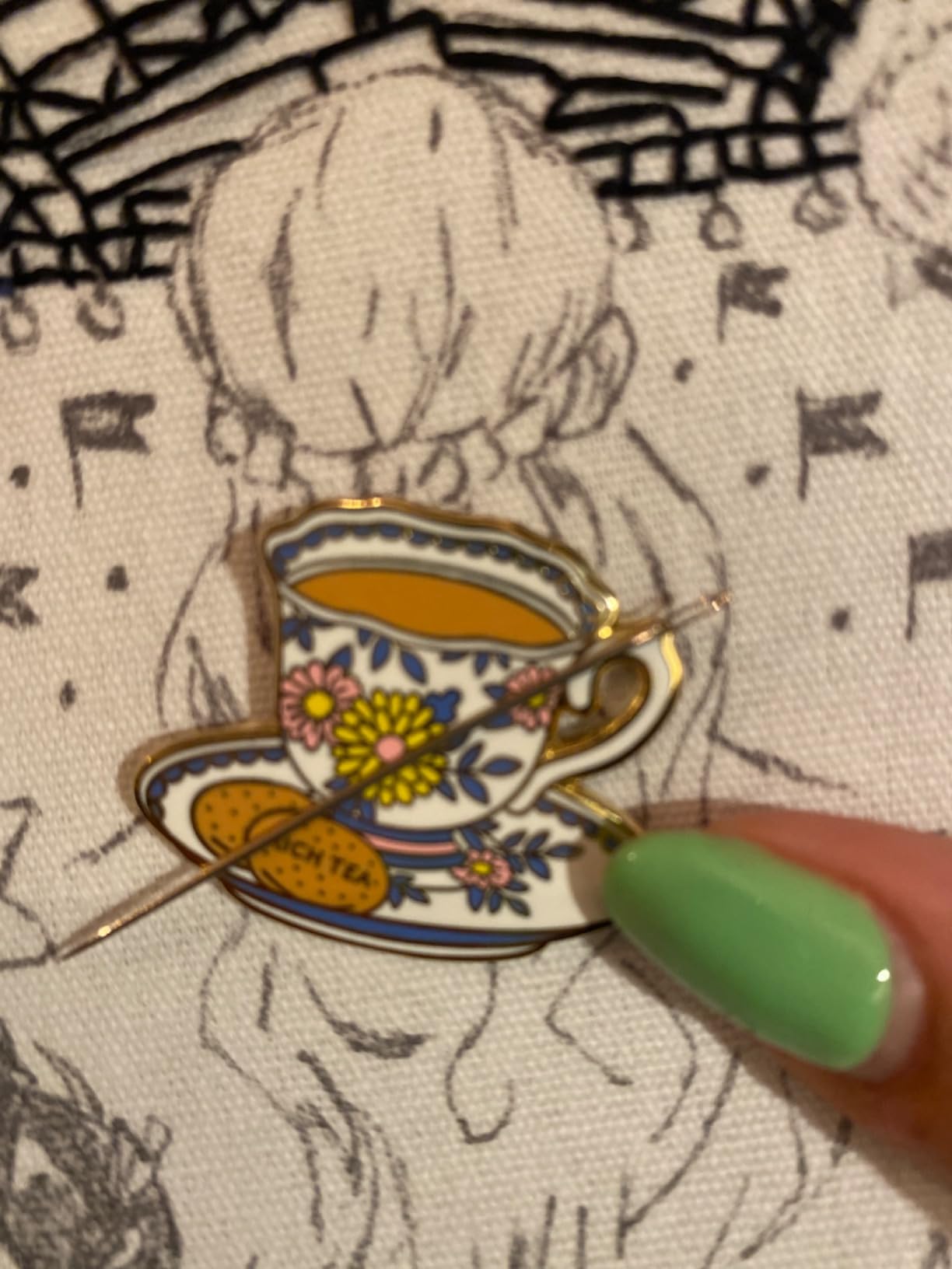 Needle Minder - Teacup for Cross Stitch, Sewing, Embroidery and ...