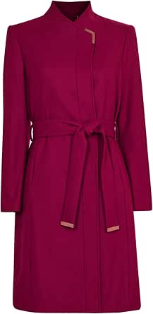 Amazon.com: Ted Baker Women's Ellgenc Long Belted Wrap Coat Pink 1 ...