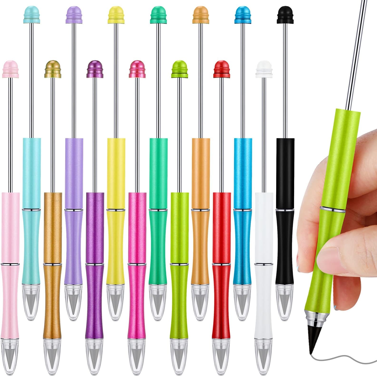 Amazon.com : Engrowtic 90 Pcs Beadable Pens Kit, Include 30 Pcs 2 in 1 ...