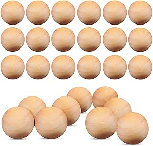 Amazon.com: NUOBESTY 100pcs Unfinished Wood Round Balls Round Wooden ...