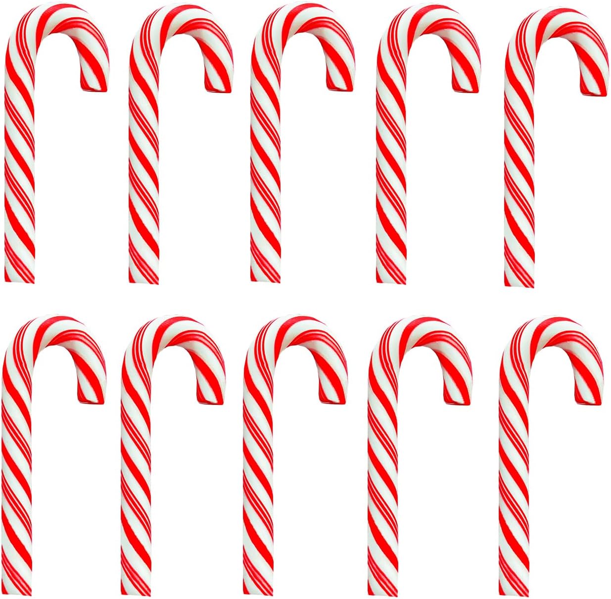 Amazon.com: Clay Candy Canes Red White Candy Canes Christmas Candy Cane ...