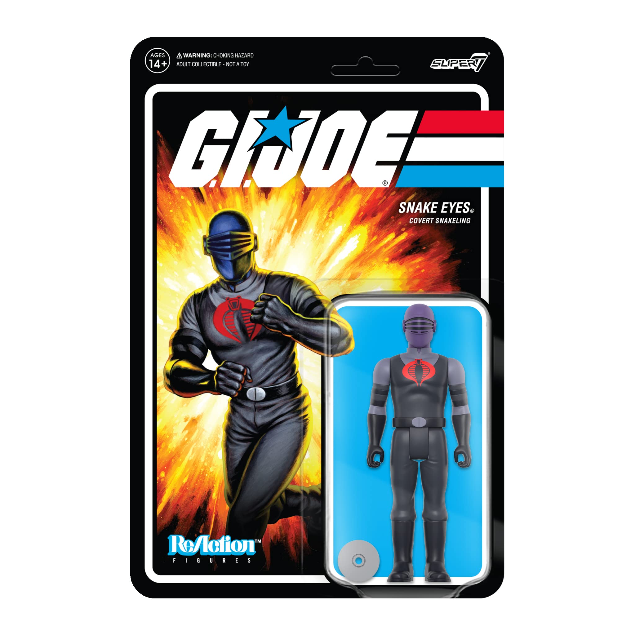 Super7 G.I. Joe Snake Eyes - 3.75" G.I. Joe Action Figure with ...