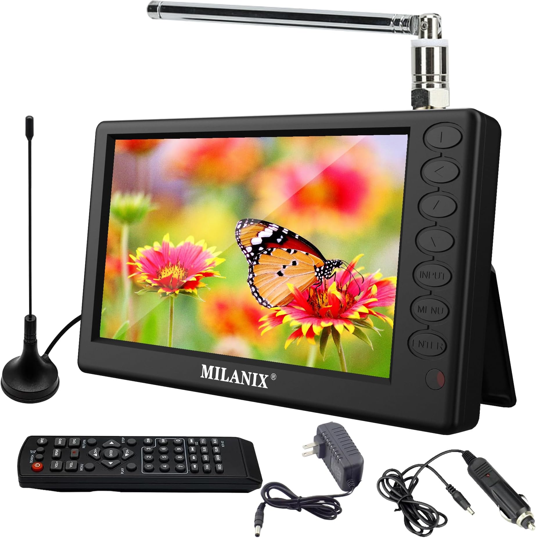 Amazon.com: MILANIX 5” Portable TV LED Monitor Rechargeable Battery ...