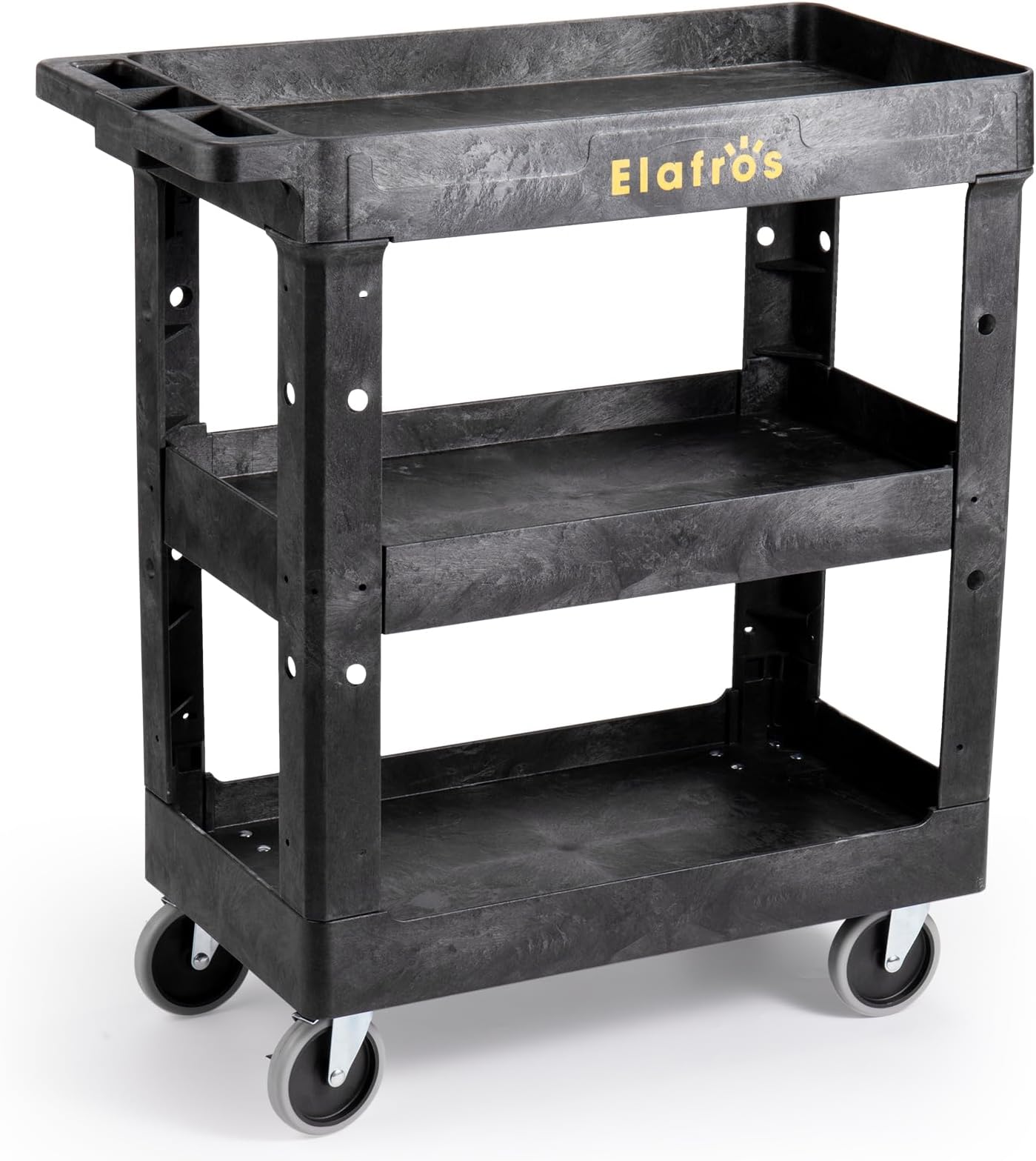 Amazon.com: ELAFROS 3 Shelf Heavy Duty Plastic Utility Cart 34 x 17 x ...