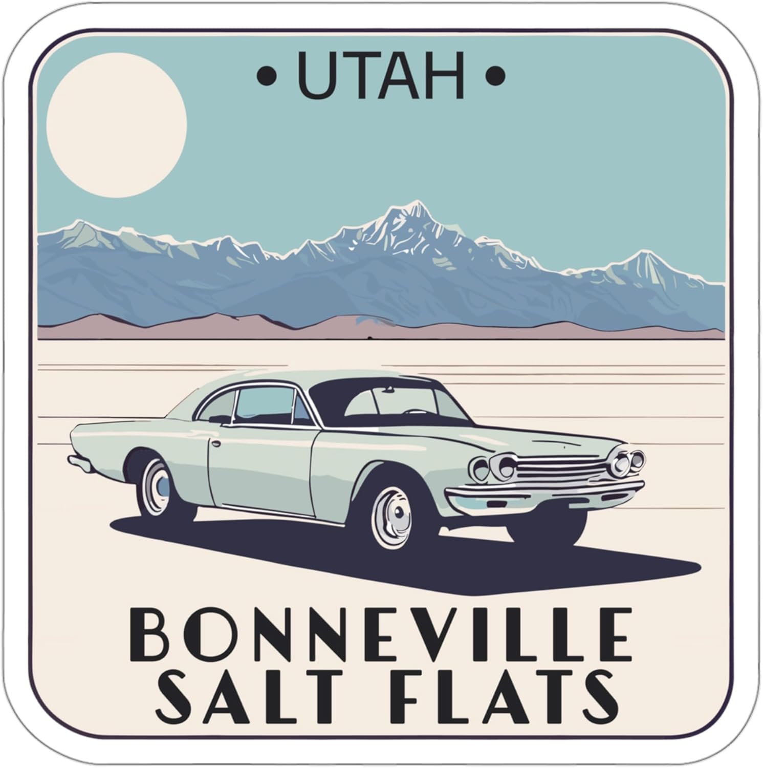 Amazon.com: Bonneville Salt Flats Utah Sticker | Vinyl Stickers ...