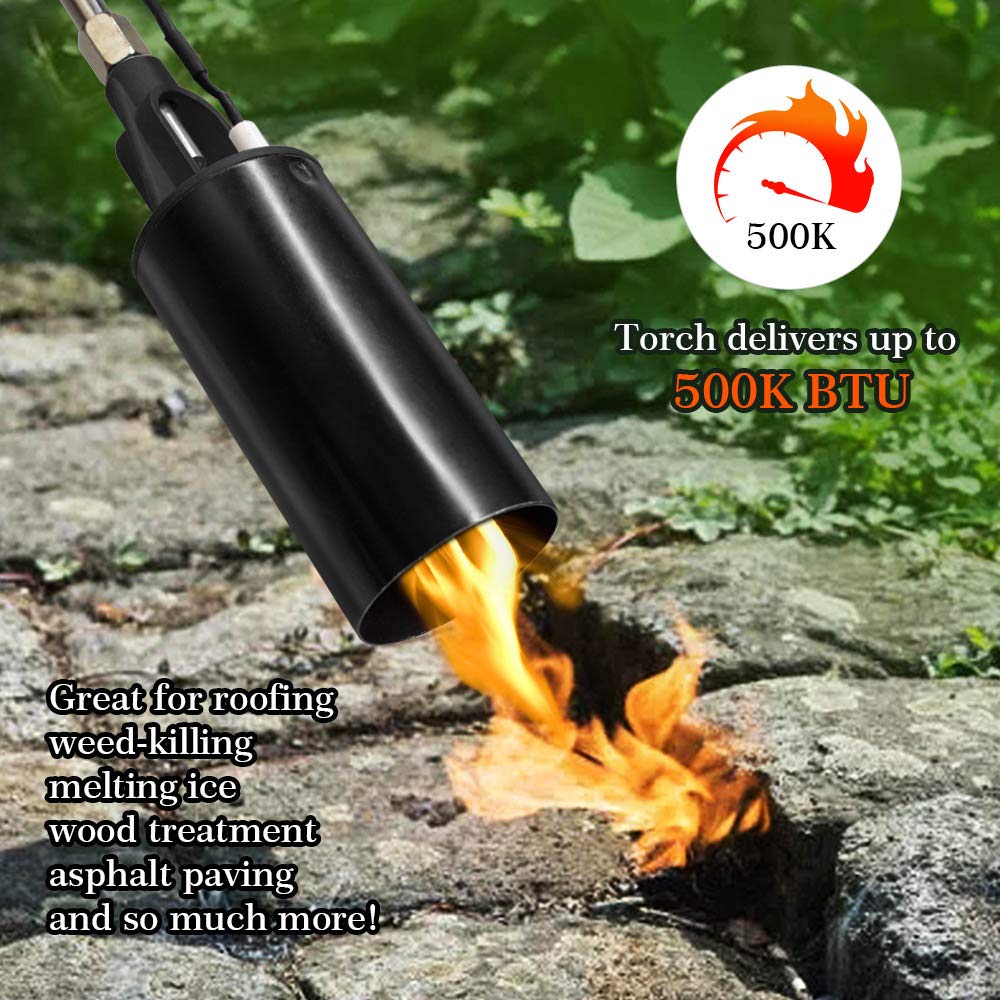 TOAUTO Propane Torch Weed Burner Torch Double Switch with Push Button ...