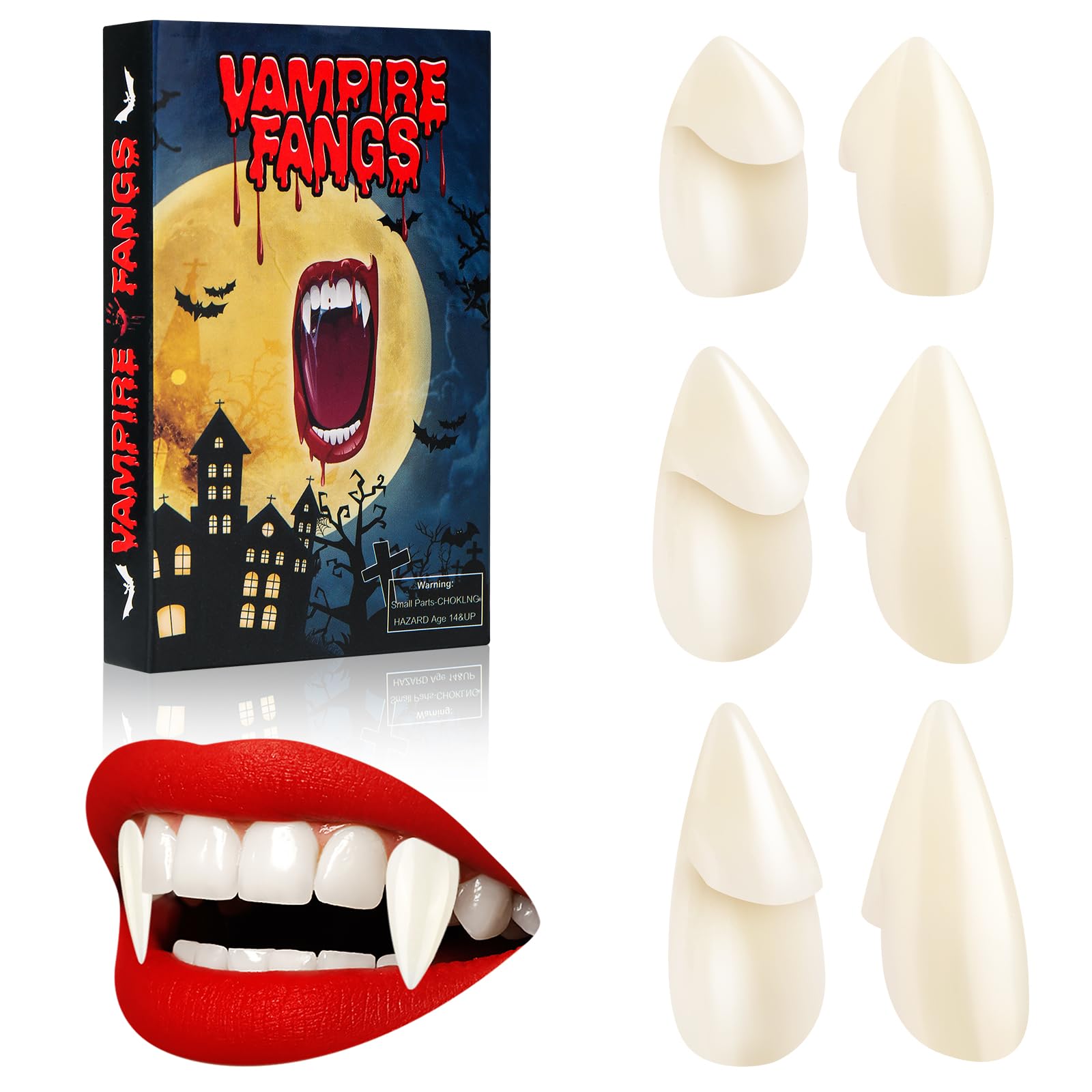 Amazon.com: Givivion Vampire Teeth Fangs for Adults, Vampire Fangs with ...