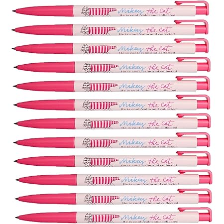 Amazon.com : Xeno 0.5mm Slim Ballpoint Pen Mikey the Cat Calm and ...