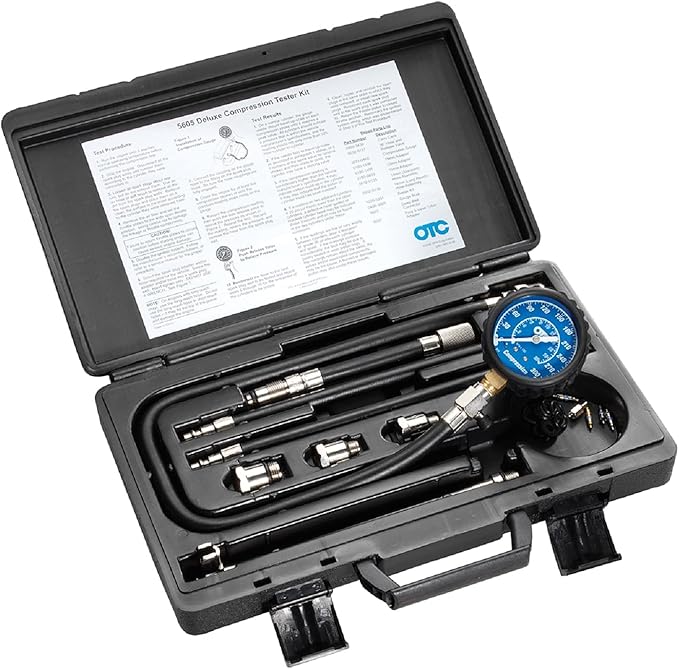 OTC 5605 Deluxe Compression Tester Kit with Carrying Case for Gasoline ...