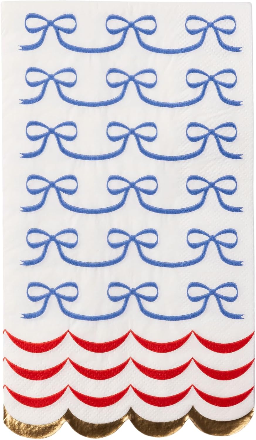 Amazon.com: Bonjour Fête 4th of July Bow Flag Guest Towels | 3-Ply ...