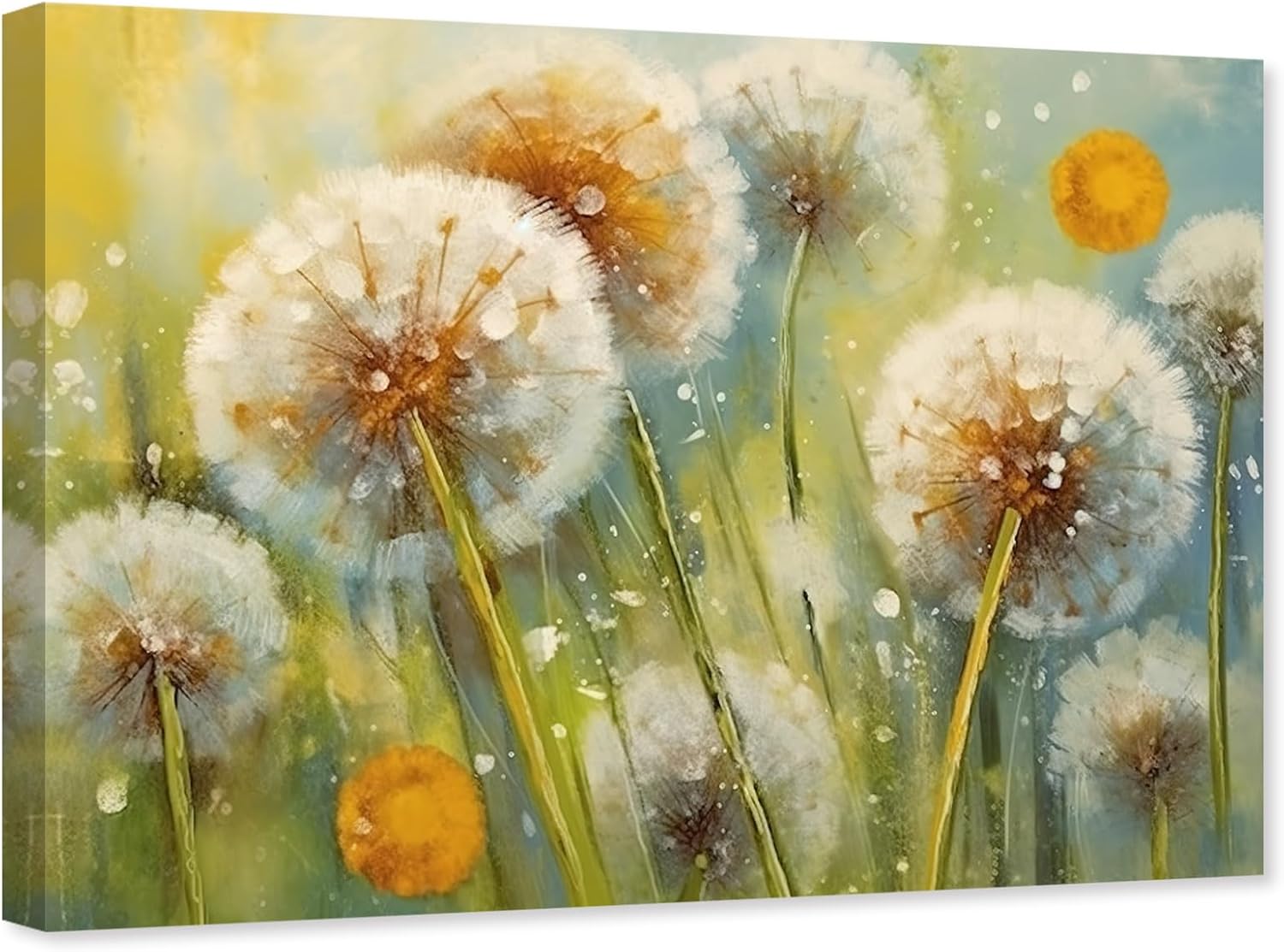 Amazon.com: ARTZGX Dandelions Wall Art Canvas Flower Plant Picture ...