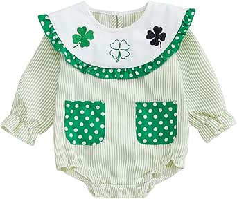 Amazon.com: Newborn Baby Girl Bubble Romper Long Sleeve Doll Collar Bodysuit Jumpsuit Cute ...