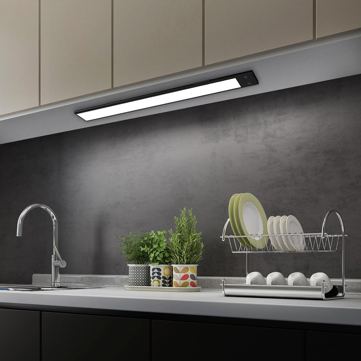 Luces LED RGB para debajo del gabinete, luz LED RGB con cambio de color ...