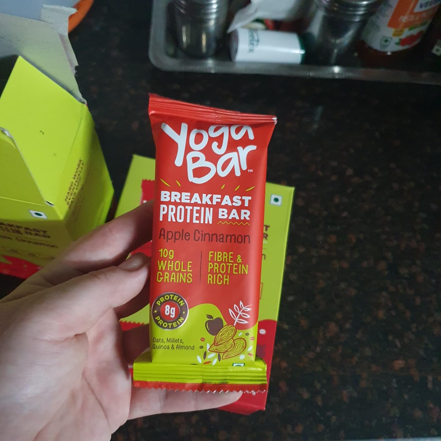 Yogabar Breakfast Protein-Bar Almond Coconut - Wholegrain Low Fat ...