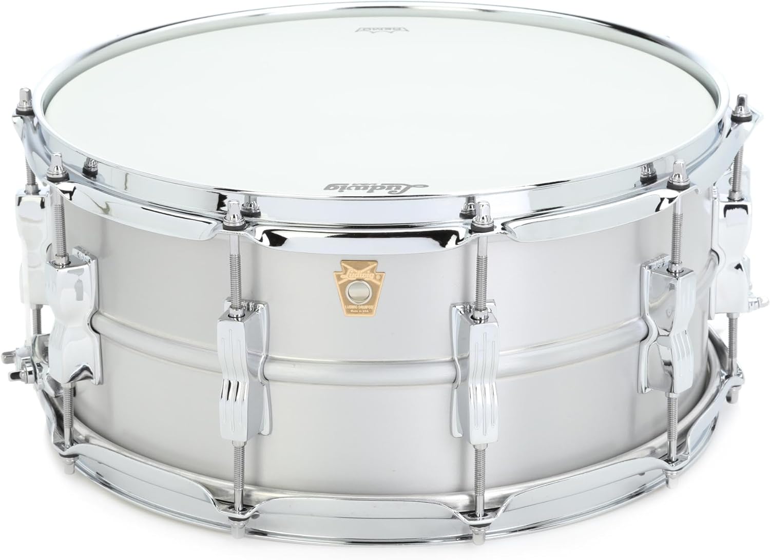Amazon.com: Ludwig Acro Aluminum Snare Drum - 6.5 x 14-inch - Brushed ...