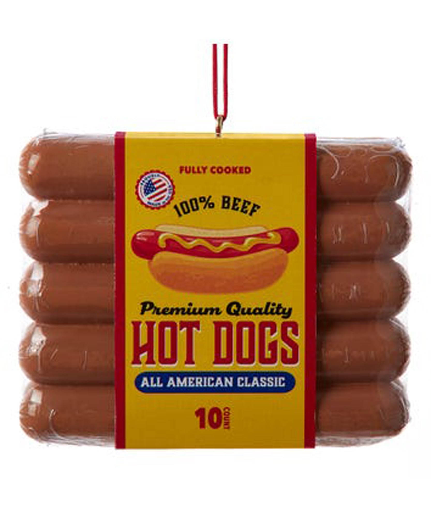 Amazon.com: Kurt Adler 3.375-Inch Hot Dog Package Shaped Ornament ...