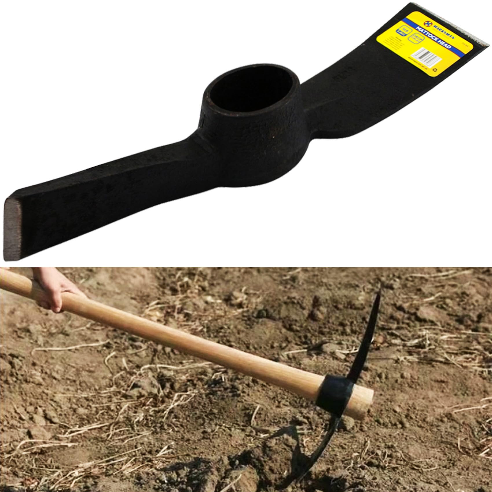 5LB Marksman Replacement Mattock Head | Black | Pick Axe | 2.2 KG ...