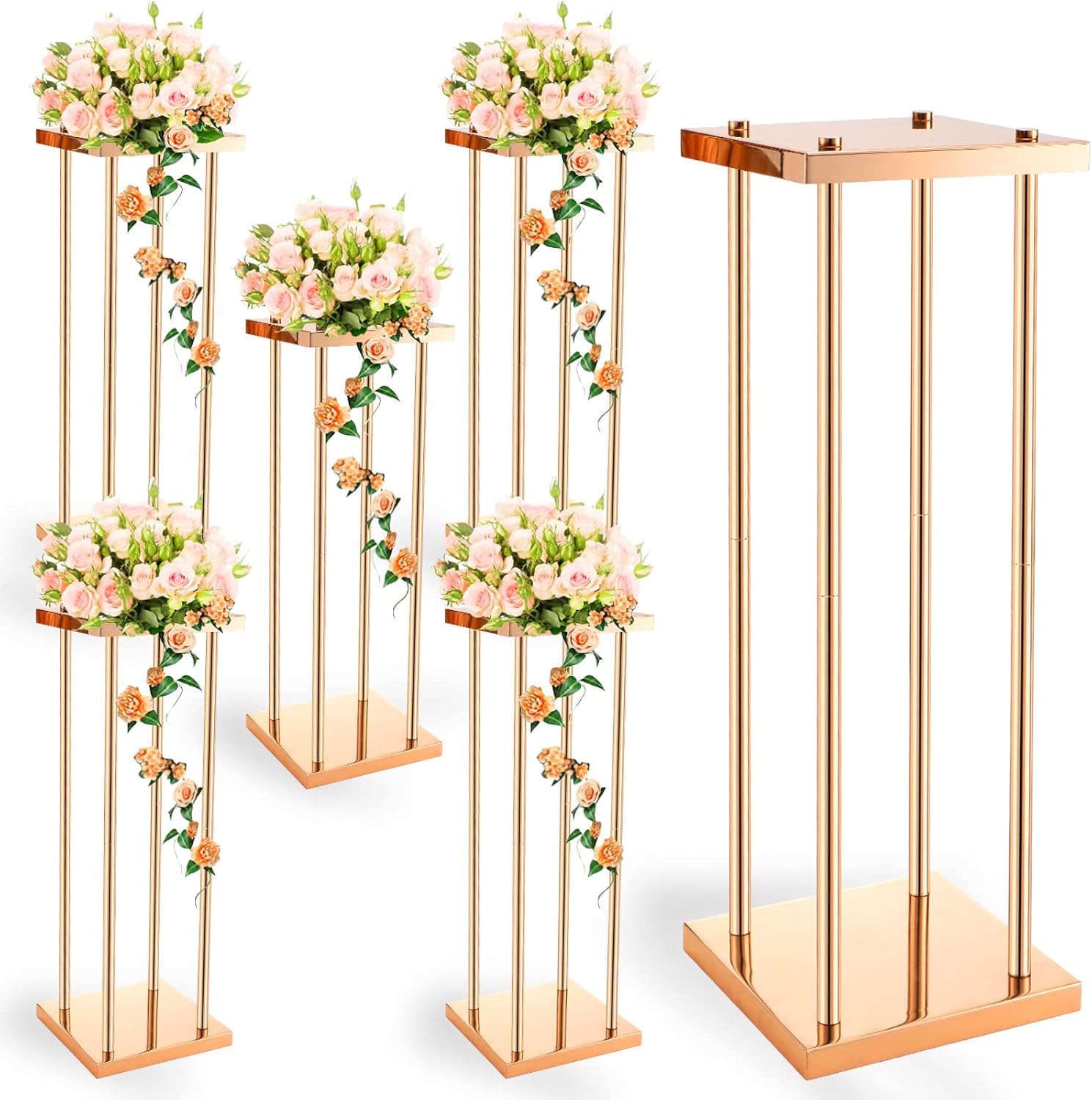 6 Pcs Flower Stand for Wedding Centerpieces for Tables Tall Vase Stand ...