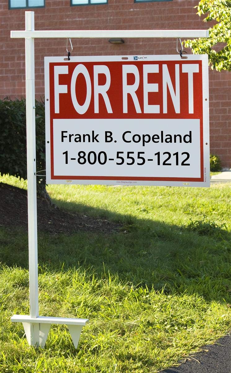 Amazon.com : White Metal Real Estate Sign Stand for Displaying 24 x 18 ...