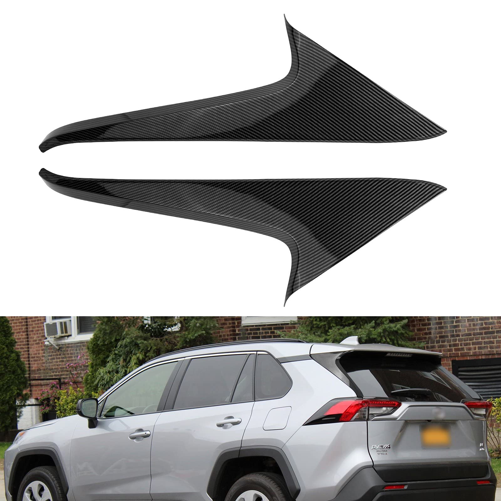 Xotic Tech Exterior Rear Spoiler Wing Side Beveled Window Sill Pillar ...