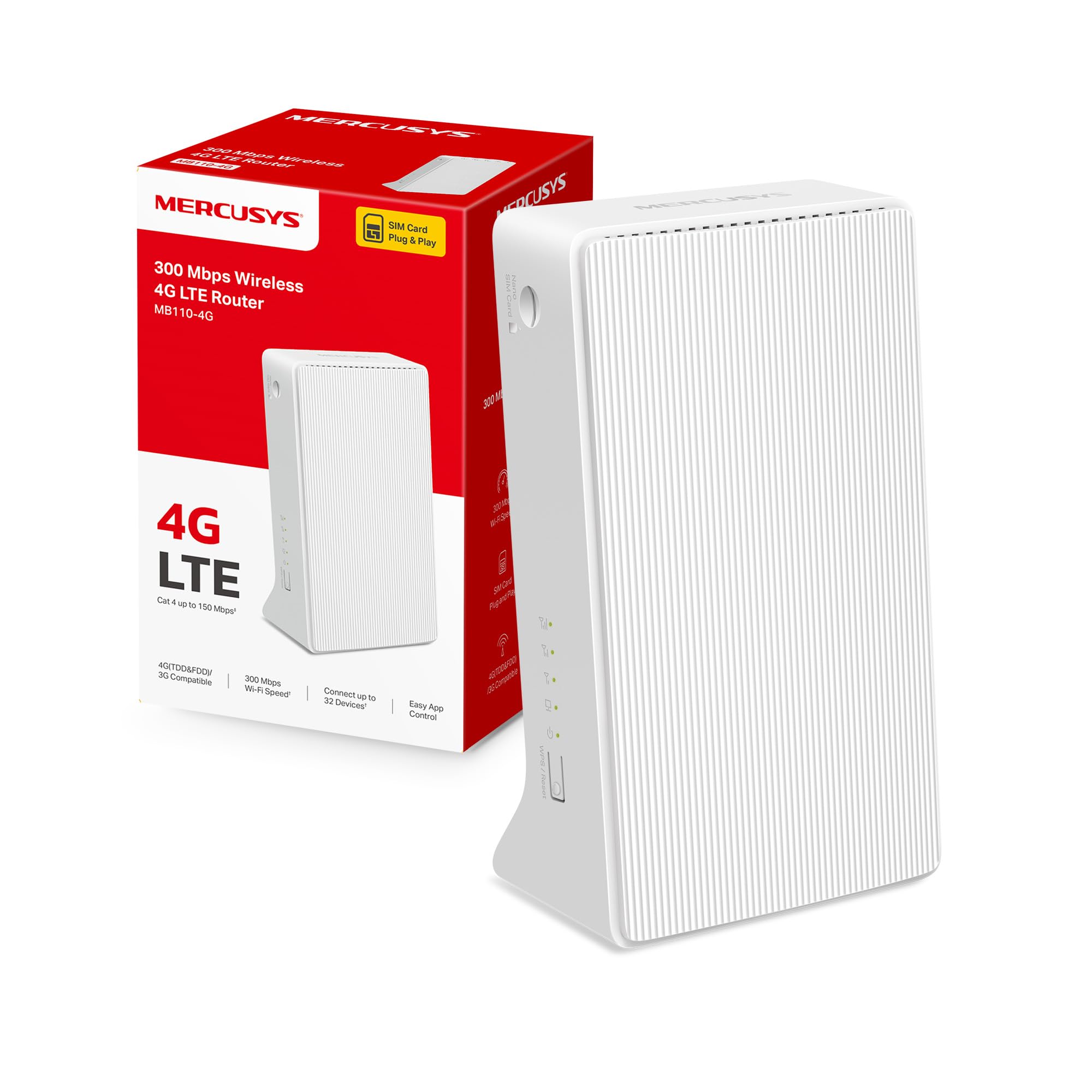 Mercusys TP-Link MB110-4G Router 4G LTE Wireless N300Mbps 4G con Sim ...