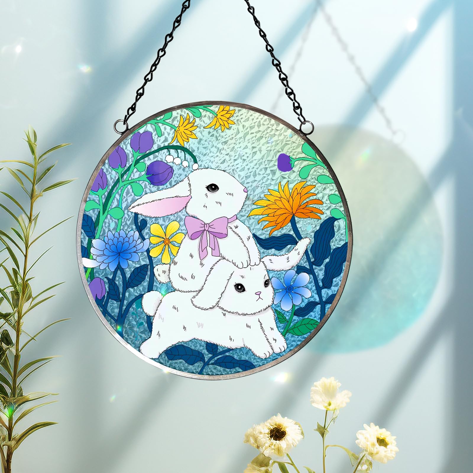 Snapklik.com : FONMY Glass Suncatcher For Window,Bunny Gifts For Women ...