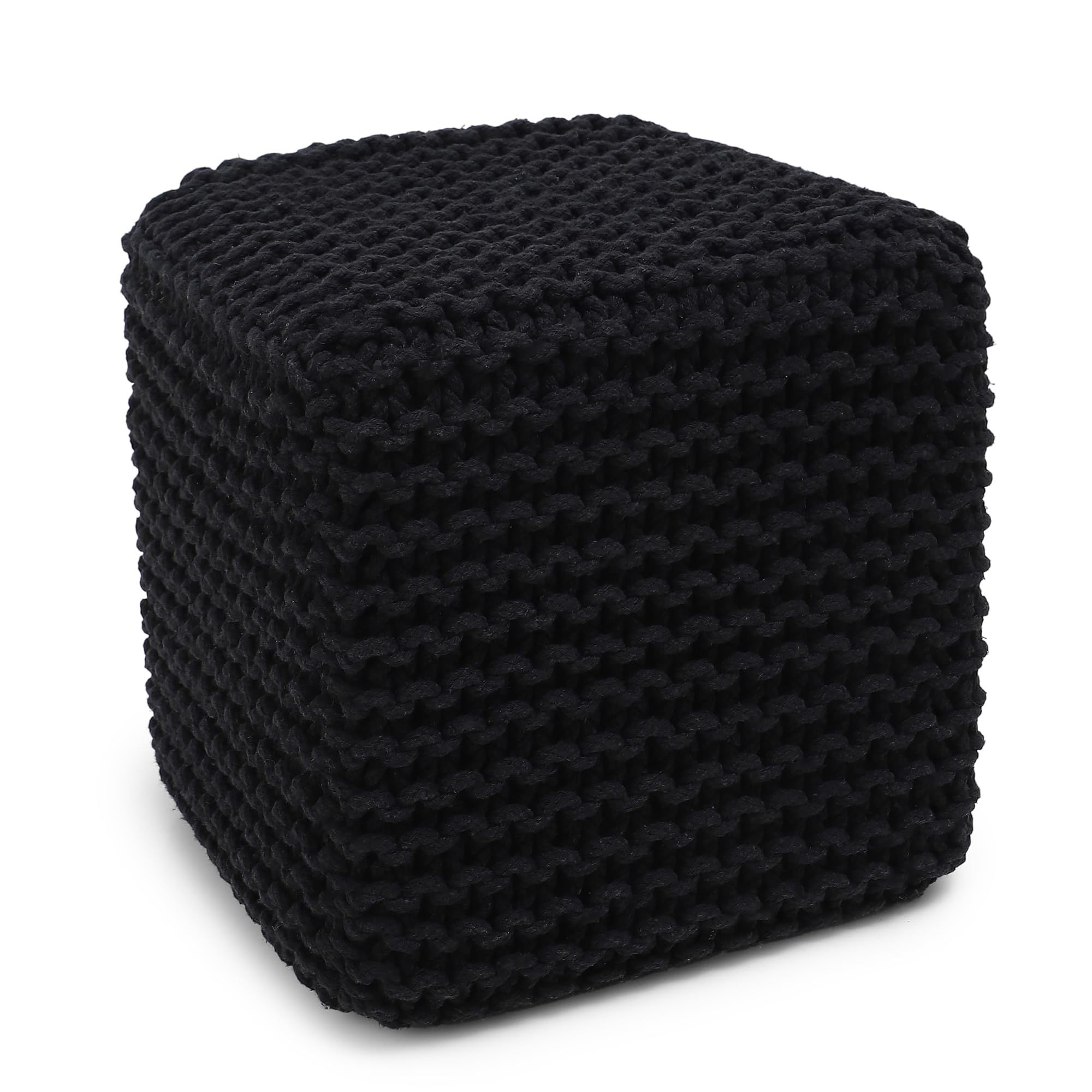 Amazon.com: REDEARTH Cube Pouf Foot Stool Ottoman - Hand Knitted Poof ...