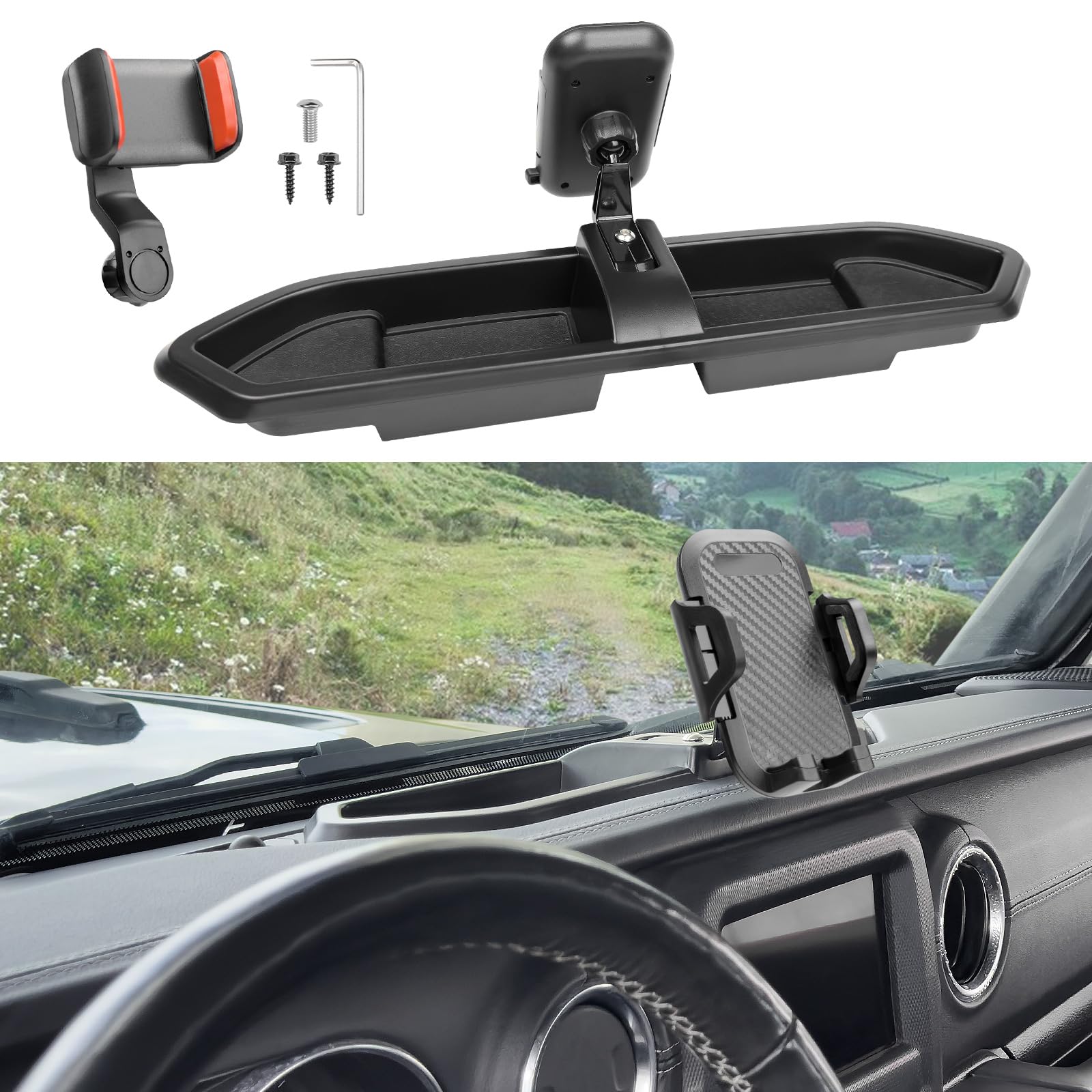 Phone Mount Compatible with 2018-2023 Jeep Wrangler JL JLU and ...