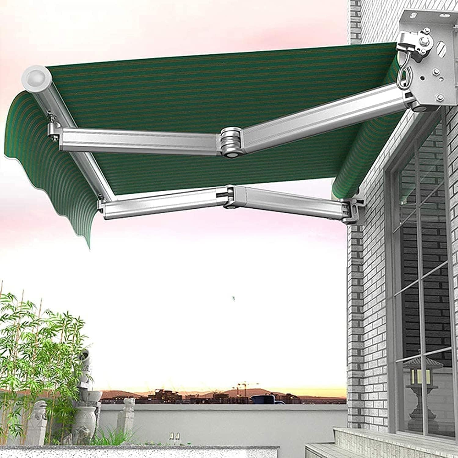 Amazon.com : Automatic Retractable Awning Motorized Crank Deck Awning ...