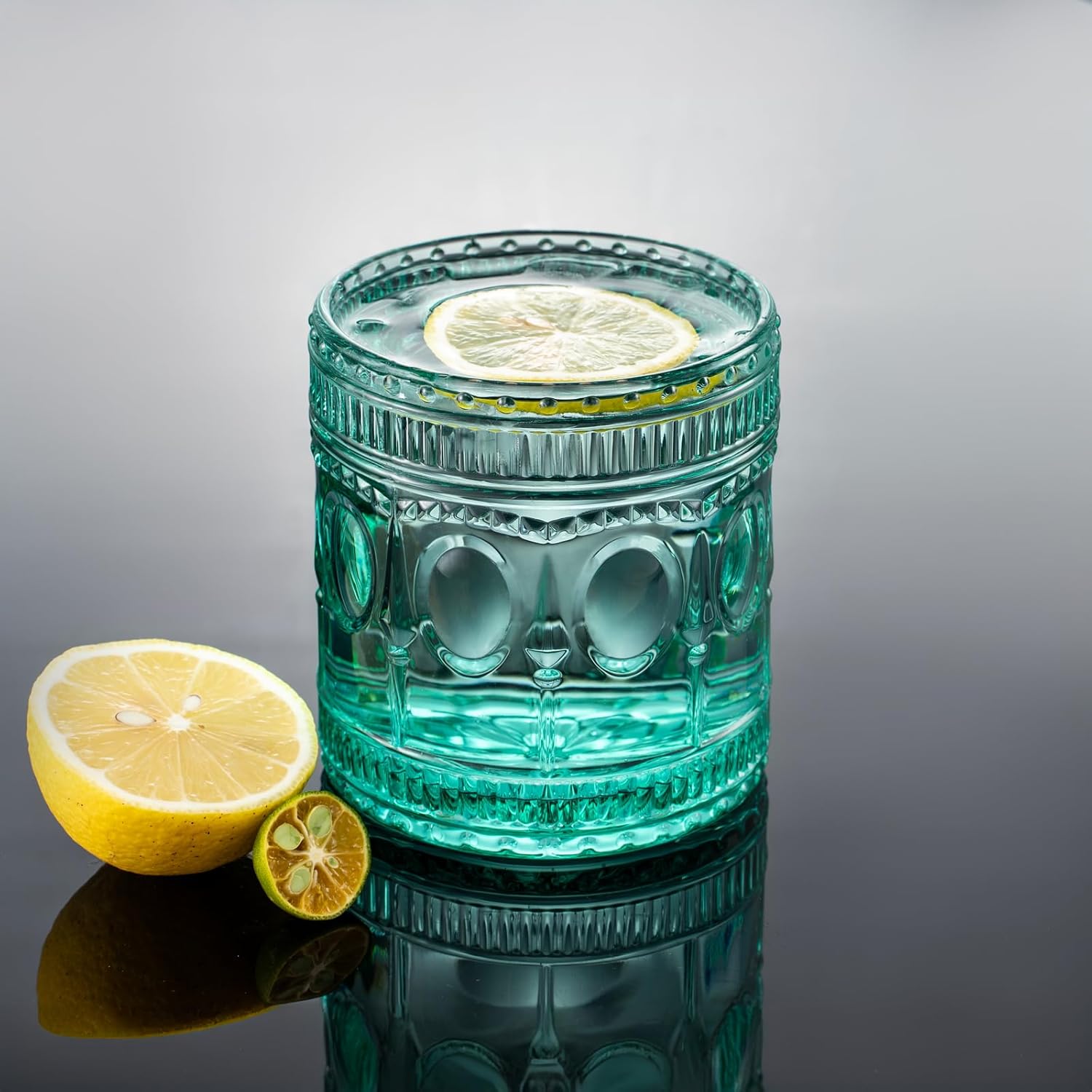 Amazon.com | BiwhangCraft 6-pack Vintage Drinking Glasses, Indian style ...