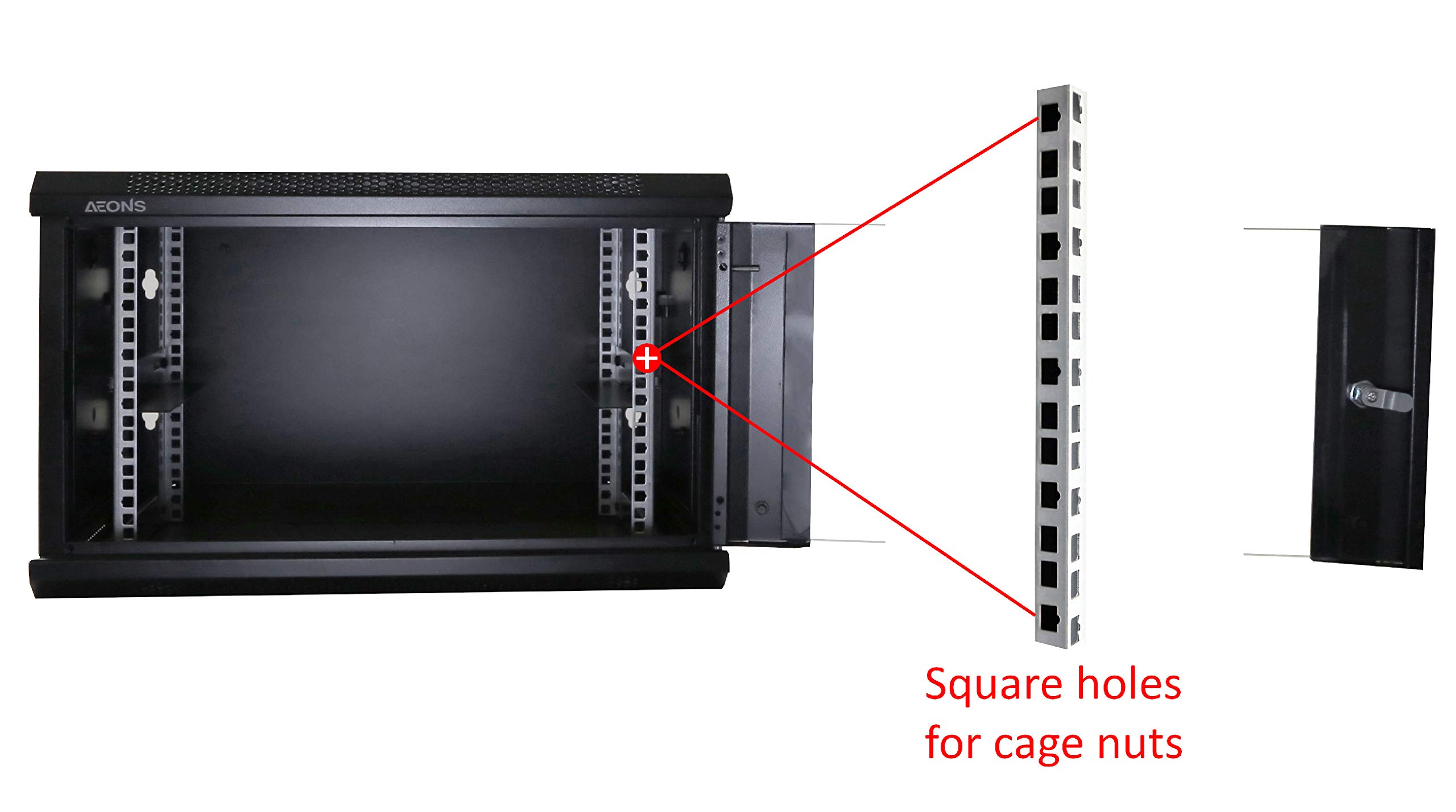 Buy AEONS 6U Professional Wall Mount Network Server Cabinet Enclosure ...