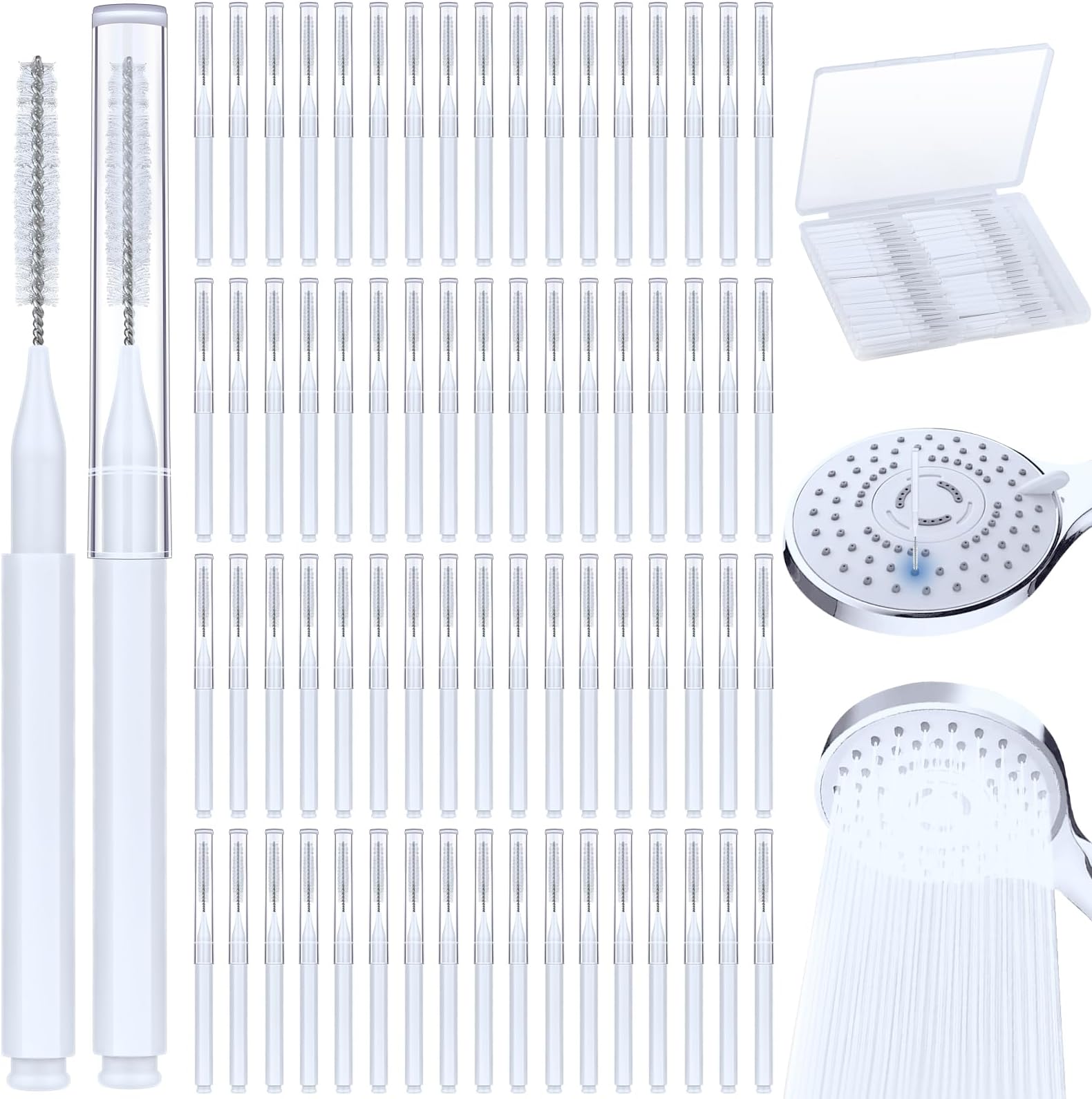 Amazon.com: Shower Head Cleaner - Clog Removal Brushes, Tiny Cleaning ...