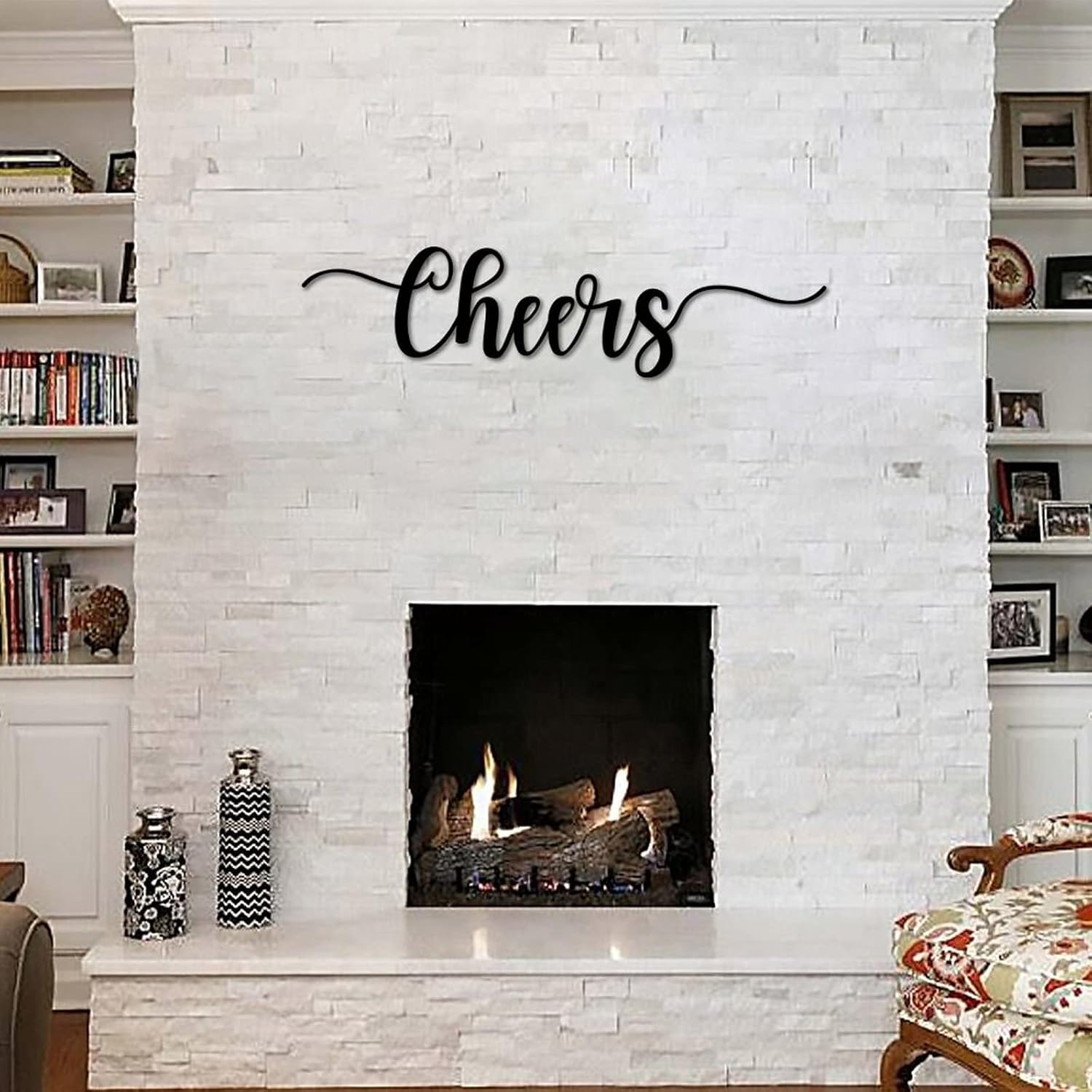 Amazon.com: Metal Word Sign - Cheers, Cheers Metal Sign Metal Monogram ...