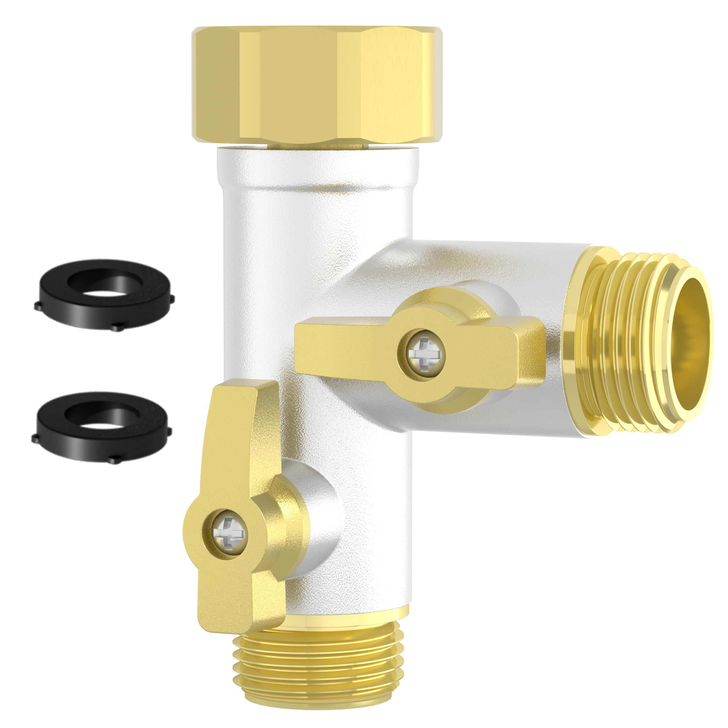 Amazon.com: HOSEFACT Garden Hose Splitter, 2 Way Solid Metal Vertical T ...
