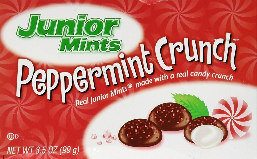 Amazon.com : Junior Mints, Peppermint Crunch, Christmas box 3.5 Oz ...
