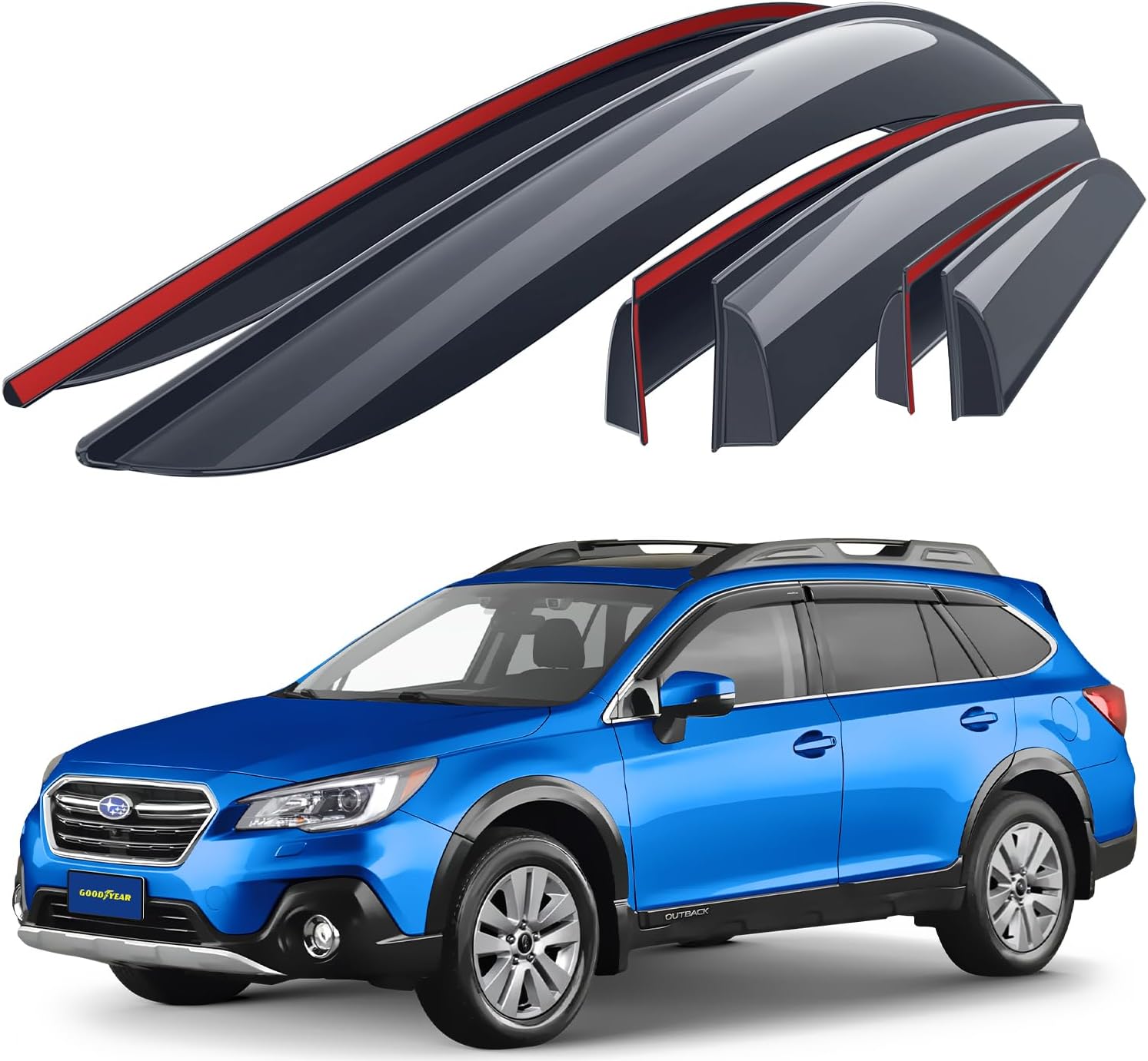 Amazon.com: Goodyear Shatterproof Window Deflectors for Subaru Outback ...