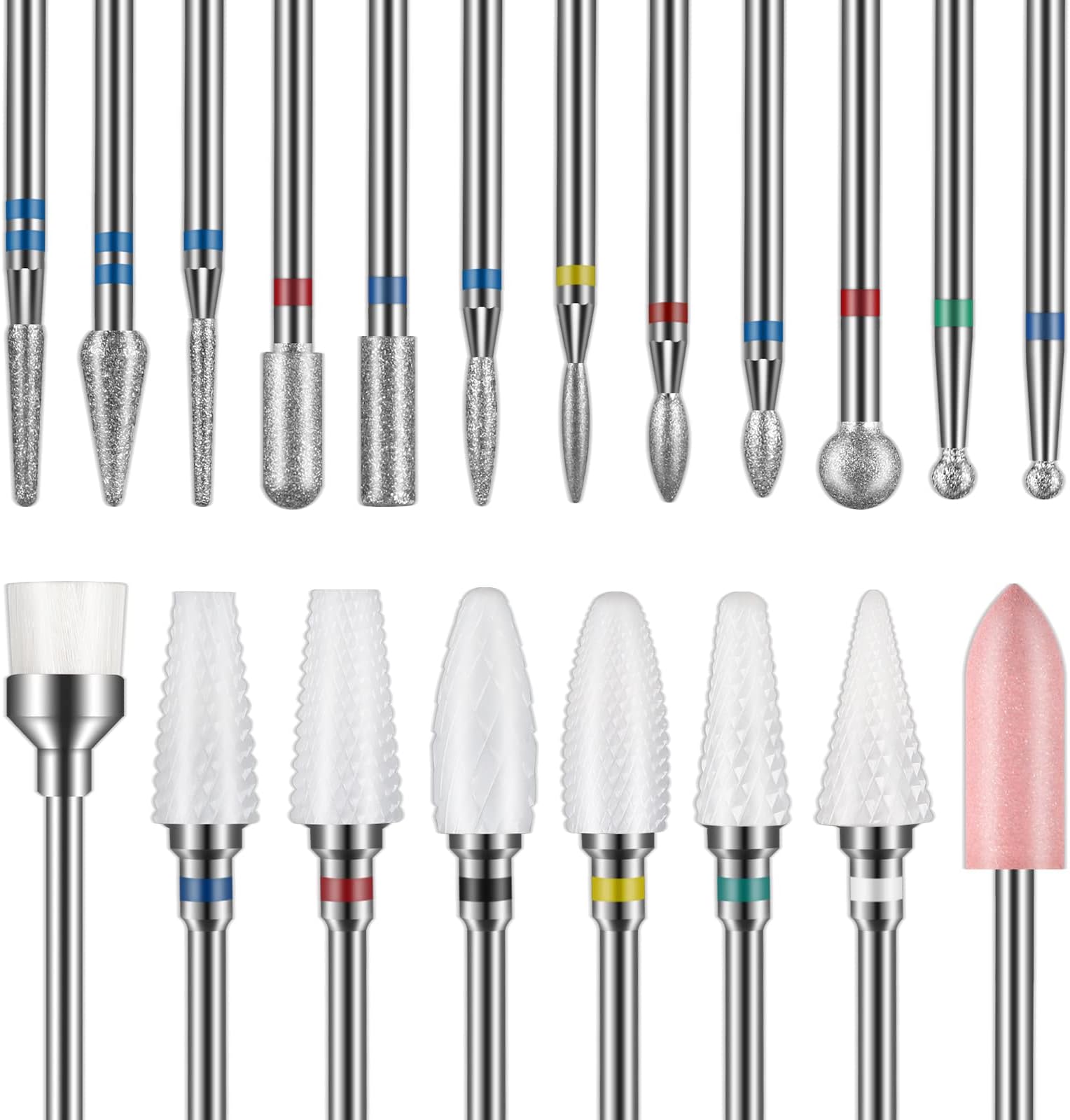 Amazon.com: Depvko Nail Drill Bits 20Pcs, 3/32'' Ceramic Carbide Drill ...