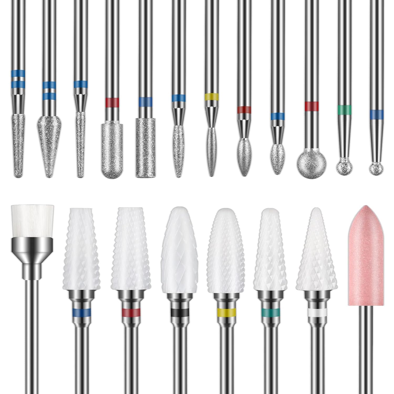 Amazon.com: Depvko Nail Drill Bits 20Pcs, 3/32'' Ceramic Carbide Drill ...