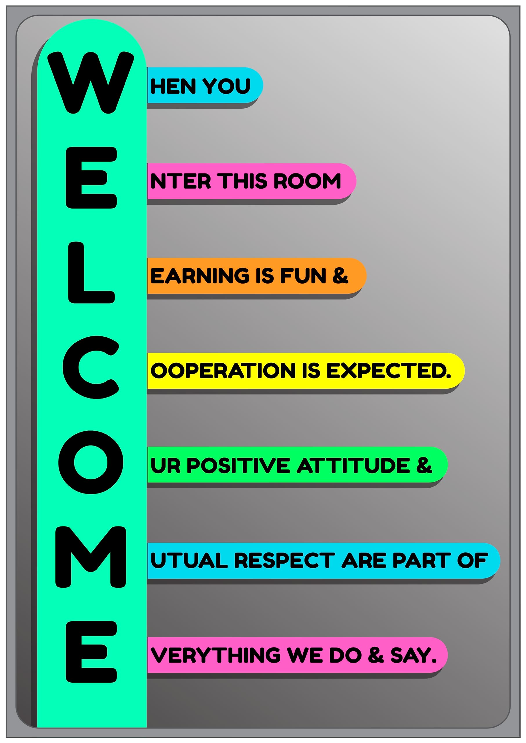 Amazon.com: 12x18 Homeroom Educational Poster,Inspirational and ...