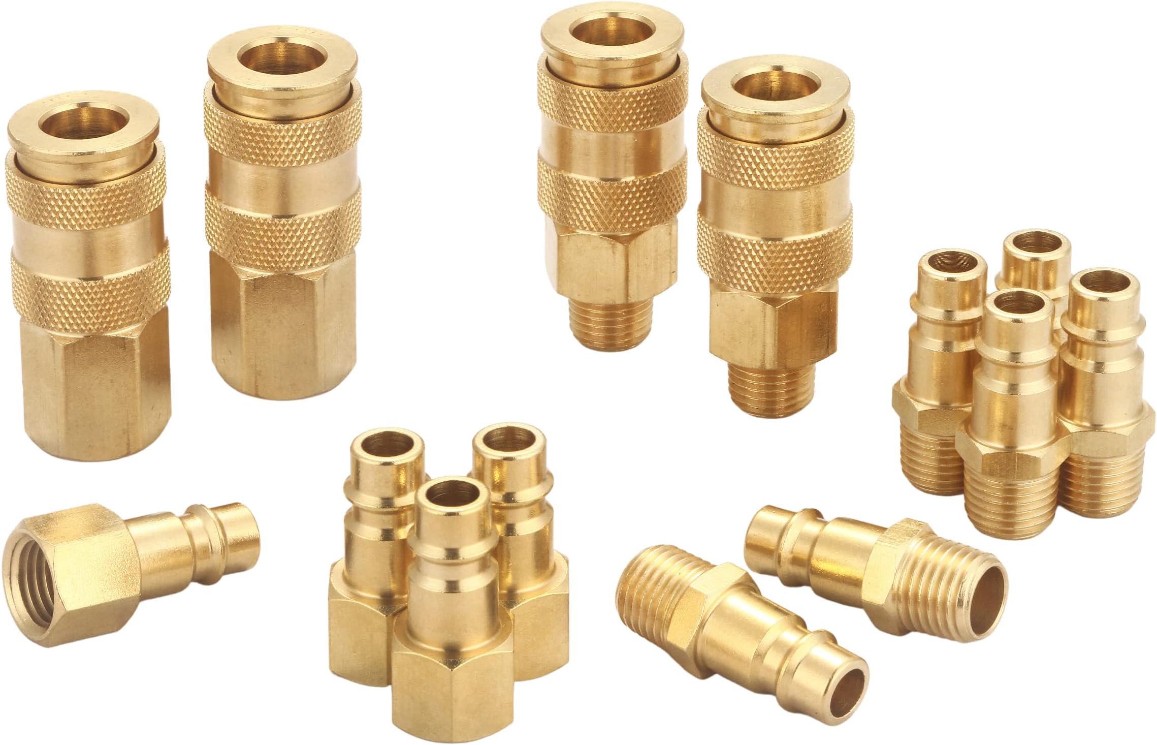 USA Made Air Fittings, Air Coupler and Plug Kit, Solid Steel and Brass ...