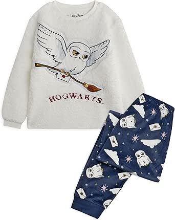 Amazon.com: Harry Potter Kids Pajama Set | Hogwarts Hedwig Long Sleeve ...
